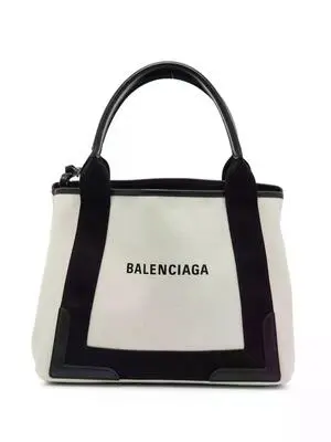Balenciaga Small Cabas Leather-trim Tote Bag