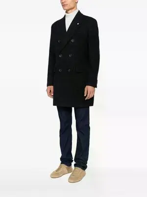 MANUEL RITZ Double-breasted Check Coat