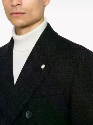 MANUEL RITZ Double-breasted Check Coat