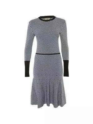 Sportmax Check-pattern Knit Midi Dress