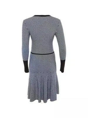 Sportmax Check-pattern Knit Midi Dress