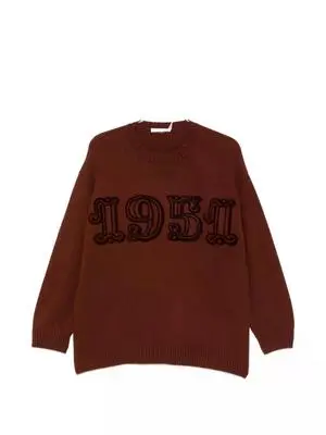 Max Mara Logo-appliqué Crew-neck Sweater
