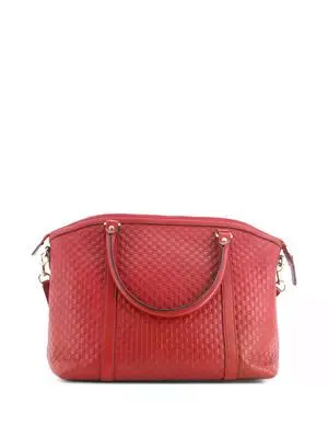Gucci Britt Convertible Dome Satchel - Red