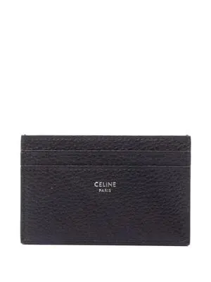 Celine 2020s Grained Card Holder - Black