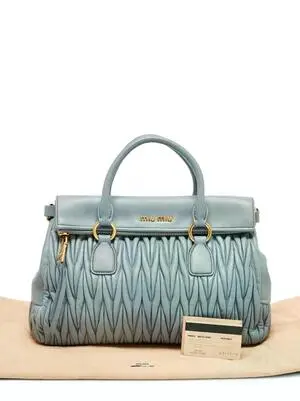 Miu Miu Matelassé Leather Tote Bag