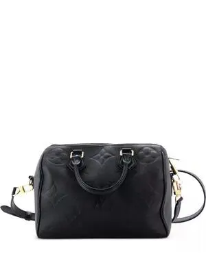 LOUIS VUITTON Speedy Bandouliere Monogram Empreinte Giant 25 Satchel - Black