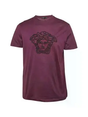 Versace Medusa Appliqué T-shirt - Purple