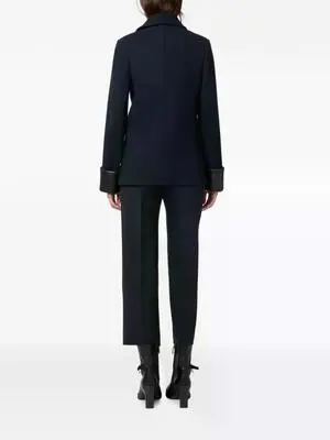 TOD'S Peacoat In Wool With Inserts In Leather