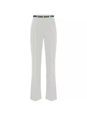 Elisabetta Franchi Belted Trousers - Neutrals