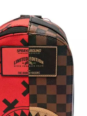 SPRAYGROUND Divide & Conquer Check-print Backpack - Red