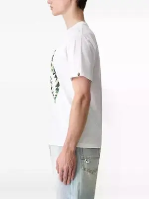 A BATHING APE Shark Camouflage-print T-shirt - White