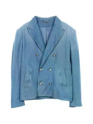 LOUIS VUITTON 2010s Double-breasted Denim Jacket - Blue