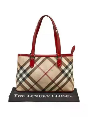 Burberry Nickie Supernova Check Tote Bag - Neutrals