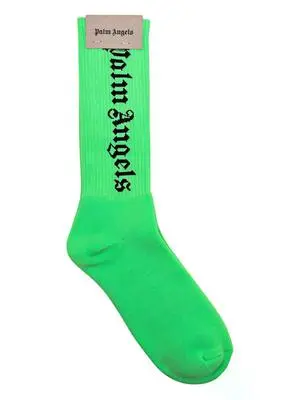 Palm Angels Logo Socks - Green