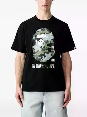 A BATHING APE Sta Over Print 1st Camo Camouflage-print T-shirt - Black