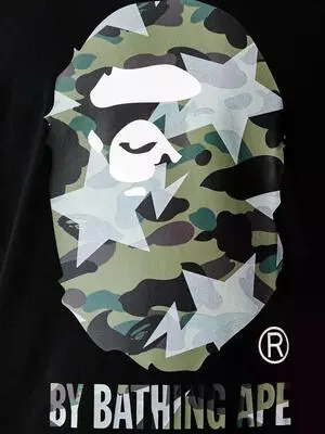 A BATHING APE Sta Over Print 1st Camo Camouflage-print T-shirt - Black