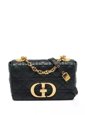 Dior 2020 Caro Cannage Shoulder Bag - Black