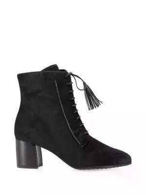 TOD'S Lace-up Tassel Ankle Boots - Black