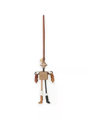 TOD'S Robot Charm In Leather - Neutrals