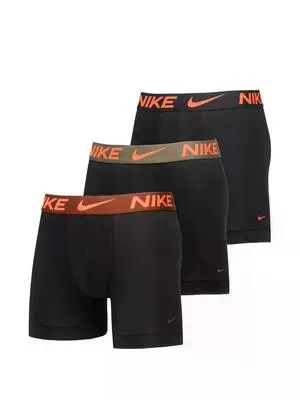 Nike Logo-waistband Boxer Briefs Set Of 3 - Black