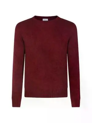 04651 / A TRIP IN A BAG Crew-neck Bouclé-knit Sweater - Red
