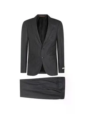 Canali Pinstriped Wool Suit - Grey