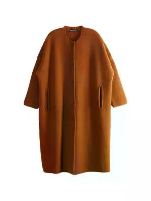 CASEY CASEY Knitted Button-up Cardigen-coat - Brown