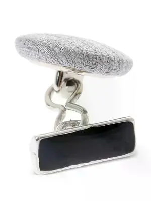 Corneliani Silk-coated Cufflinks - Silver