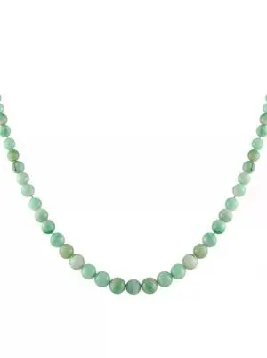LB EXCLUSIVE Jade Bead Necklace With Marquise Clasp - Green