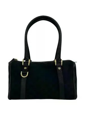 Gucci 2000-2015 Gg Canvas Abbey D Ring Boston Bag - Black