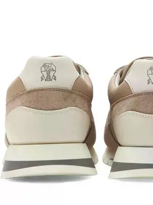Brunello Cucinelli Suede And Calfskin Runners - Neutrals