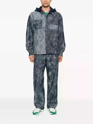 LANEUS Acid-wash Jeans