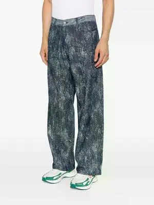 LANEUS Acid-wash Jeans