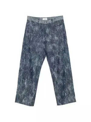 LANEUS Acid Wash Jeans