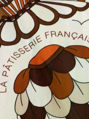 Hermès 2000-2026 La Patisserie Francaise Silk Scarf 90 Scarves - Brown