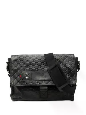 Gucci 2000-2015 Guccissima Web Crossbody Bag - Black