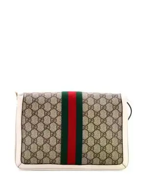 Gucci Queen Margaret Shoulder Bag Gg Coated Canvas Medium Crossbody Bag - Neutrals