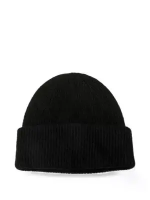 YERSE Ribbed-knit Beanie Hat - Black