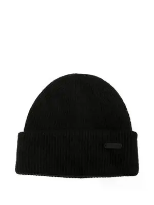 YERSE Ribbed Knit Beanie Hat - Black