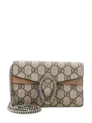 Gucci Dionysus Bag Gg Coated Canvas Super Mini Crossbody Bag - Brown