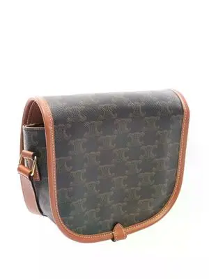 Celine 2019-2026 Medium Triomphe Coated Canvas Folco Crossbody Bag