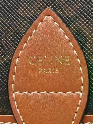 Celine 2019-2026 Medium Triomphe Coated Canvas Folco Crossbody Bag