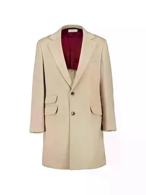 Brunello Cucinelli Single-breasted Virgin Wool Coat - Neutrals