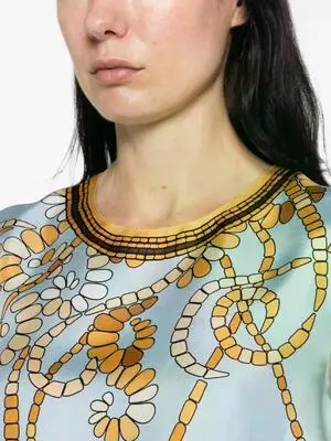 La DoubleJ Graphic Print Blouse - Blue