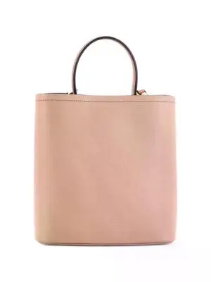 Prada Saffiano Leather Medium Bucket Bag - Neutrals