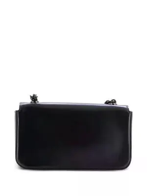 Celine Triomphe Chain Leather Small Shoulder Bag - Black