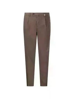 MYTHS Pleated Tapered-leg Trousers