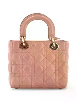 Dior Lady Lambskin Quilted Bag - Pink