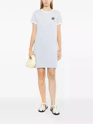 AGNES B. Embroidered Logo T-shirt Dress