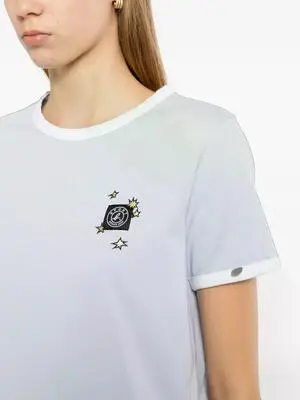 AGNES B. Embroidered Logo T-shirt Dress